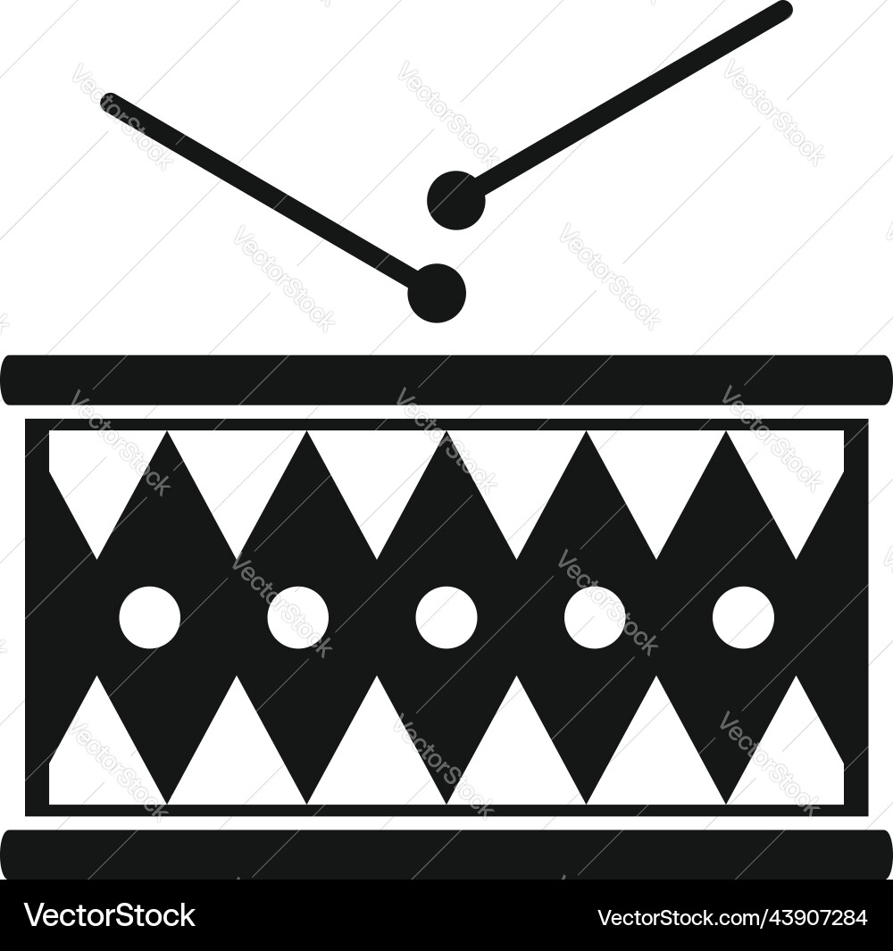 Drum percussion icon simple music kit Royalty Free Vector