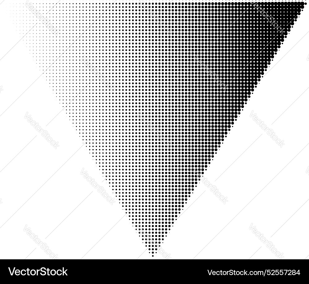 Halftone dotted triangle Royalty Free Vector Image