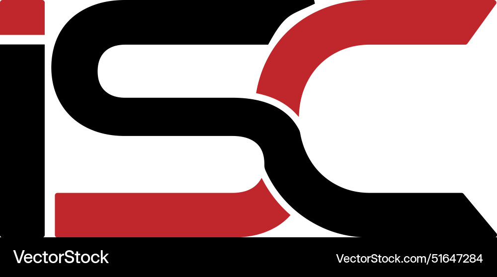 Isc logo design is logo si icon sc logo Royalty Free Vector