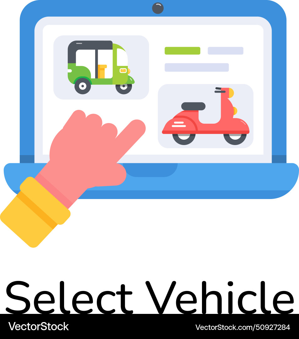 Select vehicle Royalty Free Vector Image - VectorStock