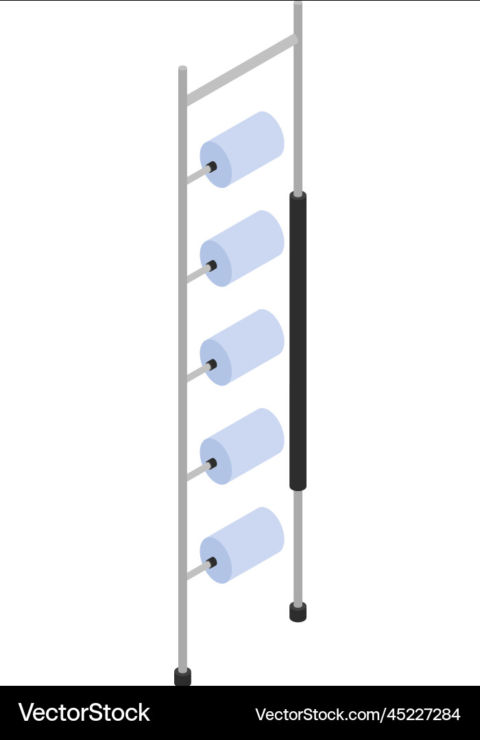 Textile spool range composition Royalty Free Vector Image