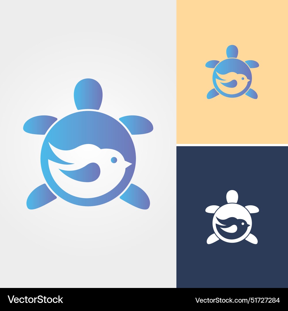Turtle dove logo Royalty Free Vector Image - VectorStock