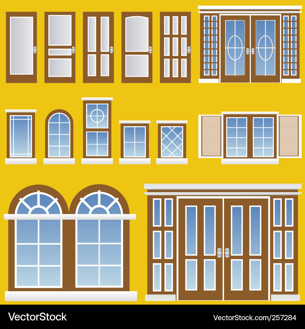 Window and door Royalty Free Vector Image - VectorStock