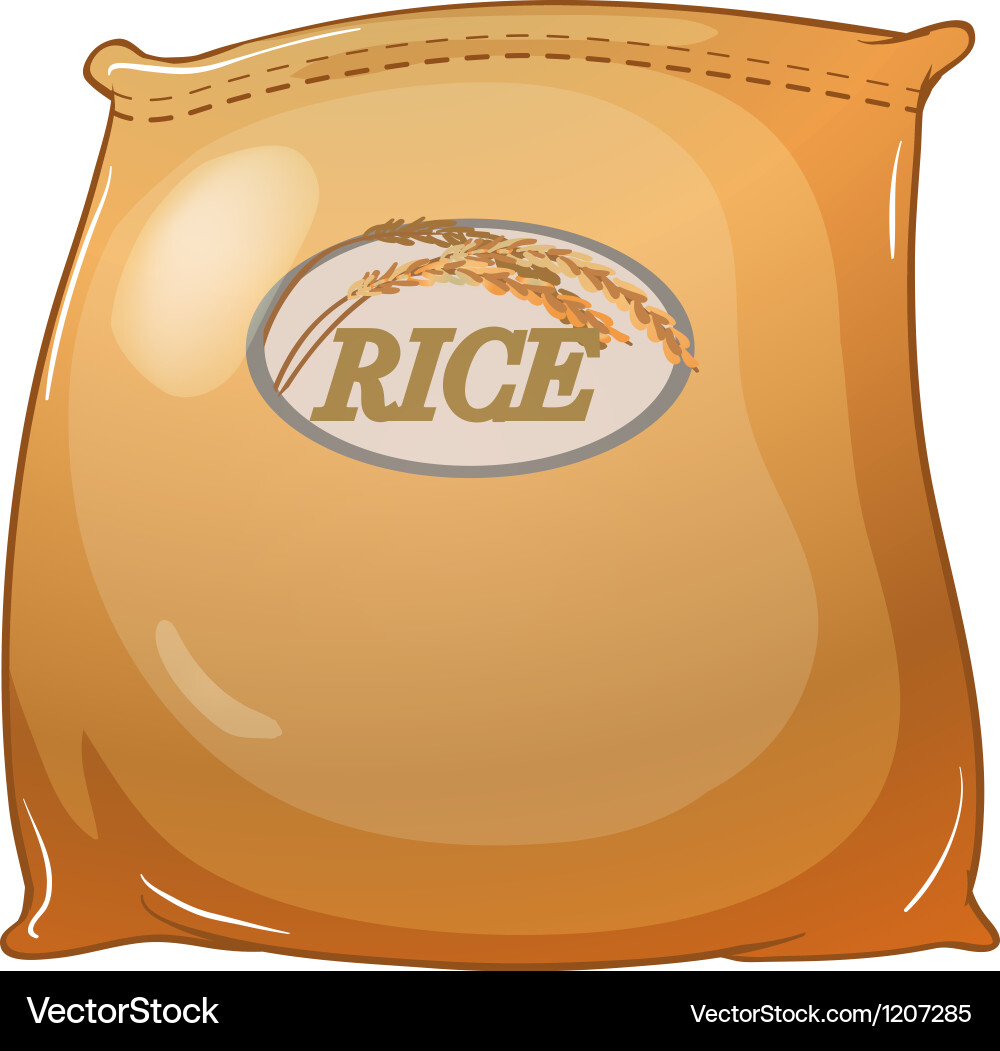A sack of rice Royalty Free Vector Image - VectorStock