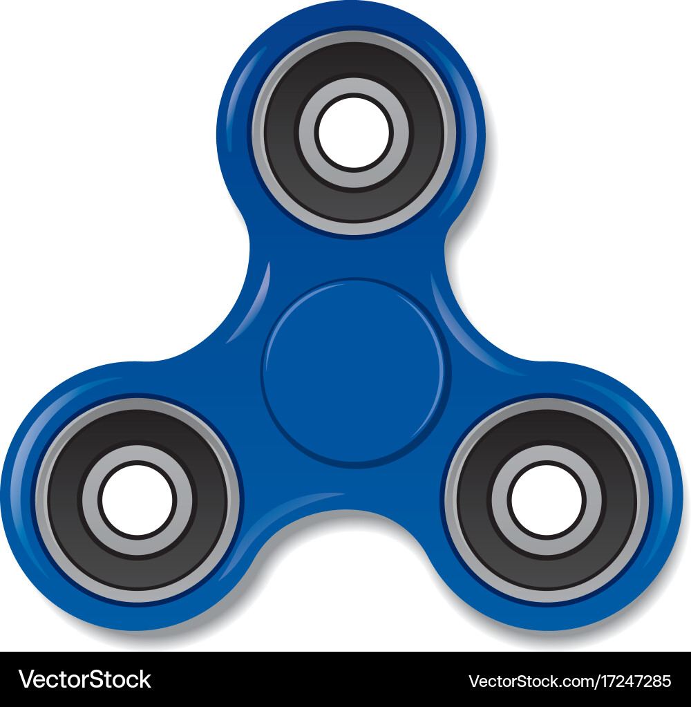 Blue Spin Toy - Fidget Spinner Royalty Free Vector Image