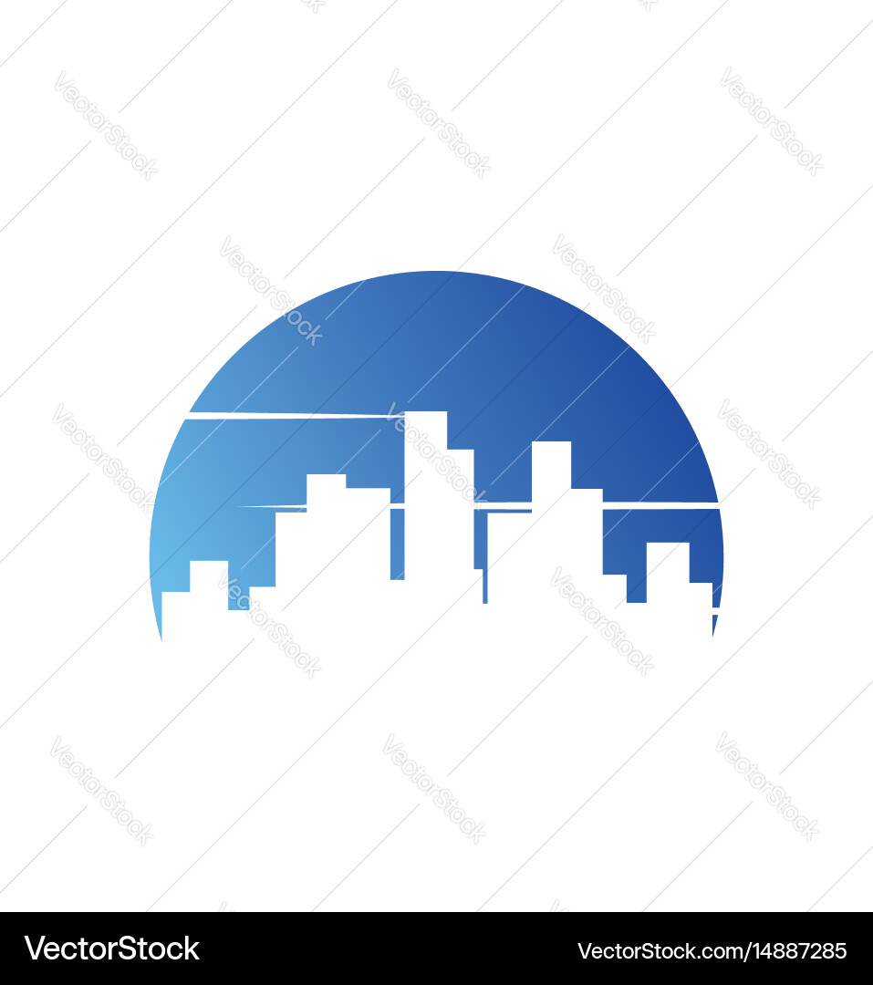 Cityscape building urban logo Royalty Free Vector Image