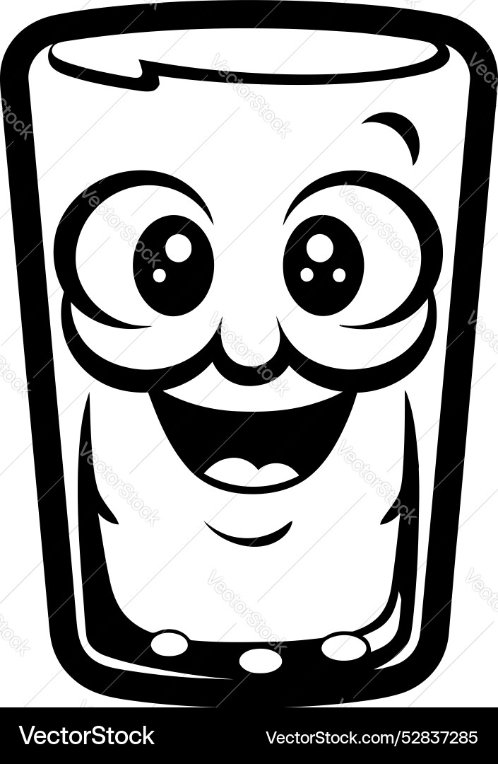 Cute quaff emblematic logo tiny tumbler symbol Vector Image