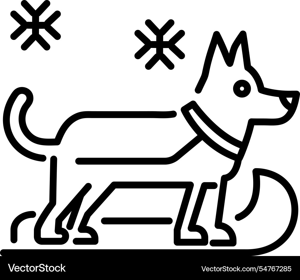 Dog sledge Royalty Free Vector Image - VectorStock
