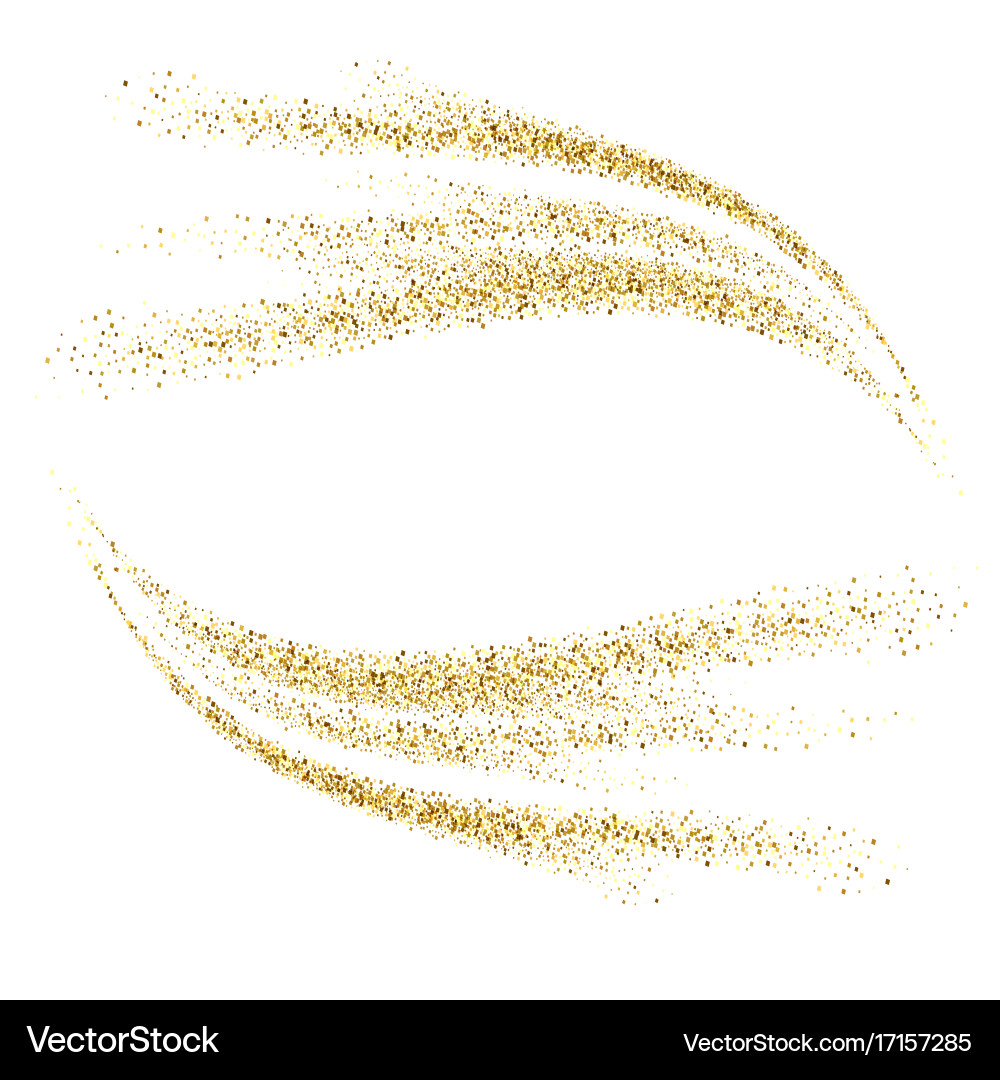 Gold glitter waves abstract background Royalty Free Vector