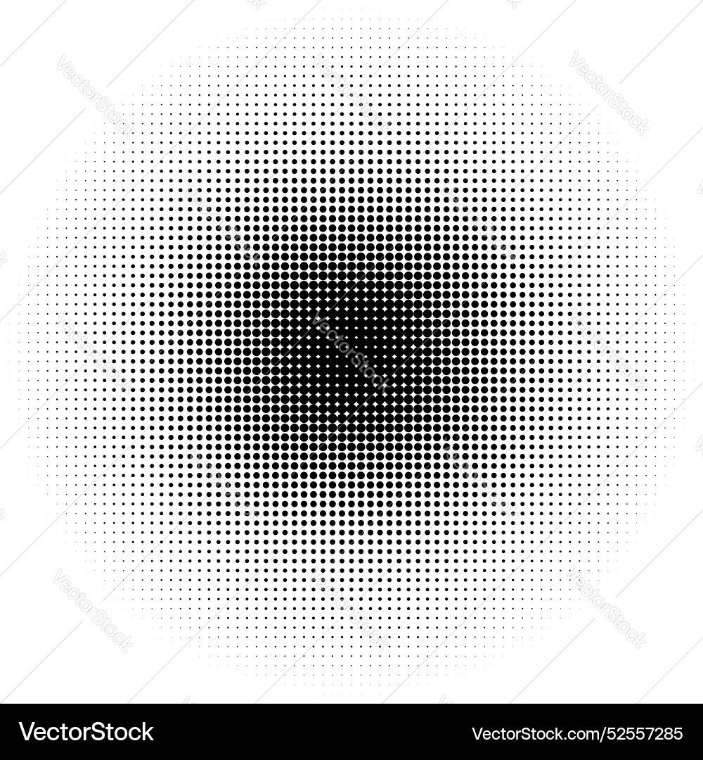 Halftone dotted circle Royalty Free Vector Image