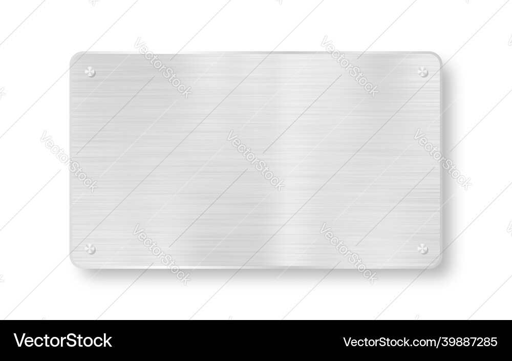 Metal plaque banner and tag plate Royalty Free Vector Image