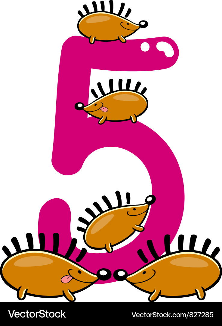 Number five Royalty Free Vector Image - VectorStock