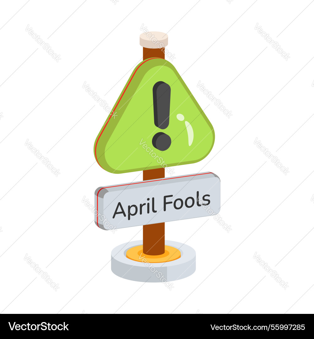 Prank warning Royalty Free Vector Image - VectorStock