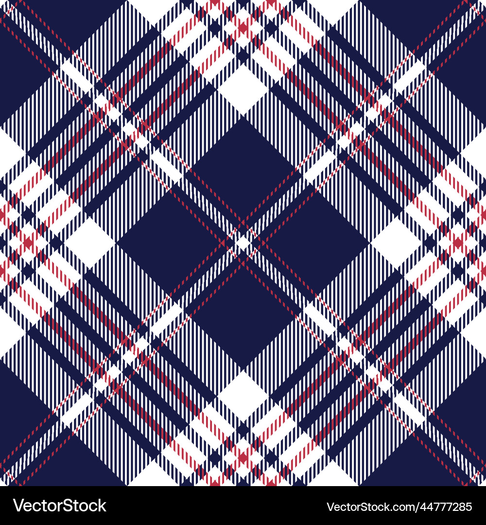 Red blue argyle tartan plaid pattern Royalty Free Vector
