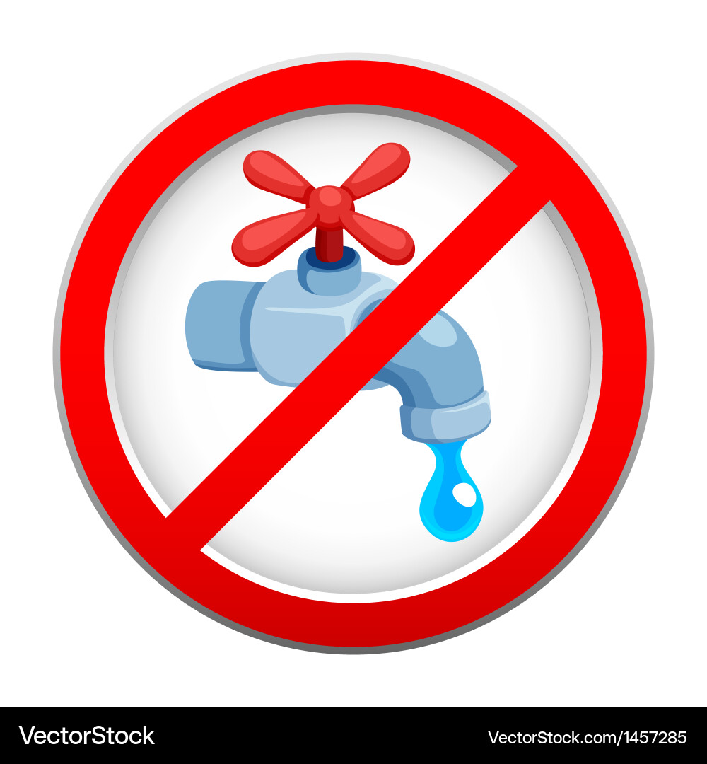 Save water sign Royalty Free Vector Image - VectorStock