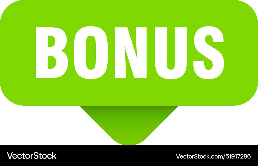 Bonus sticker sign on transparent background Vector Image