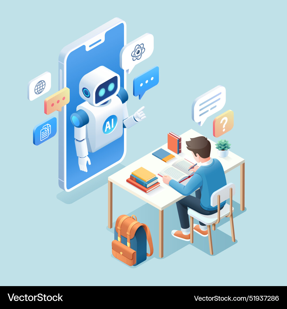 Chatbot artificial intelligence ai technology Vector Image