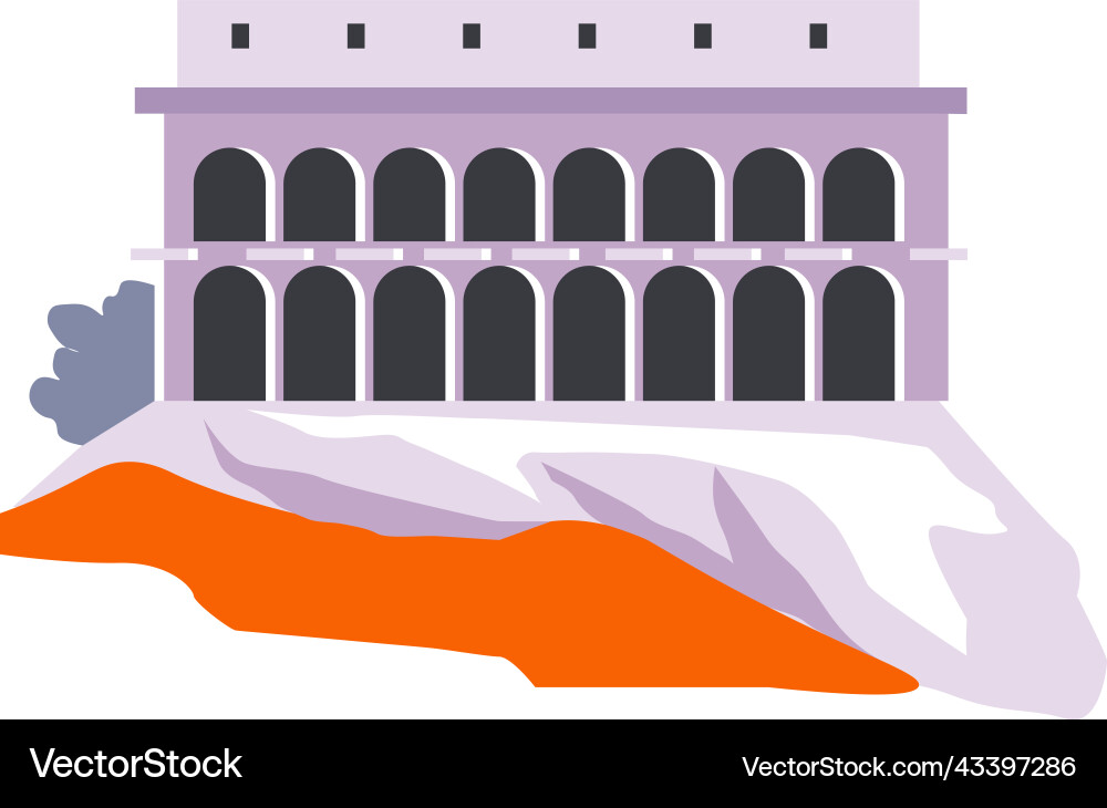 Coliseum roman ancient architecture construction Vector Image