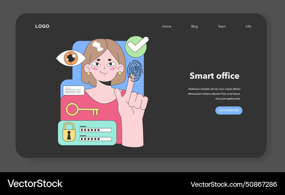 Digital security concept flat Royalty Free Vector Image