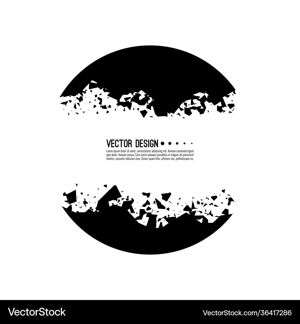 Explosive black banner Royalty Free Vector Image