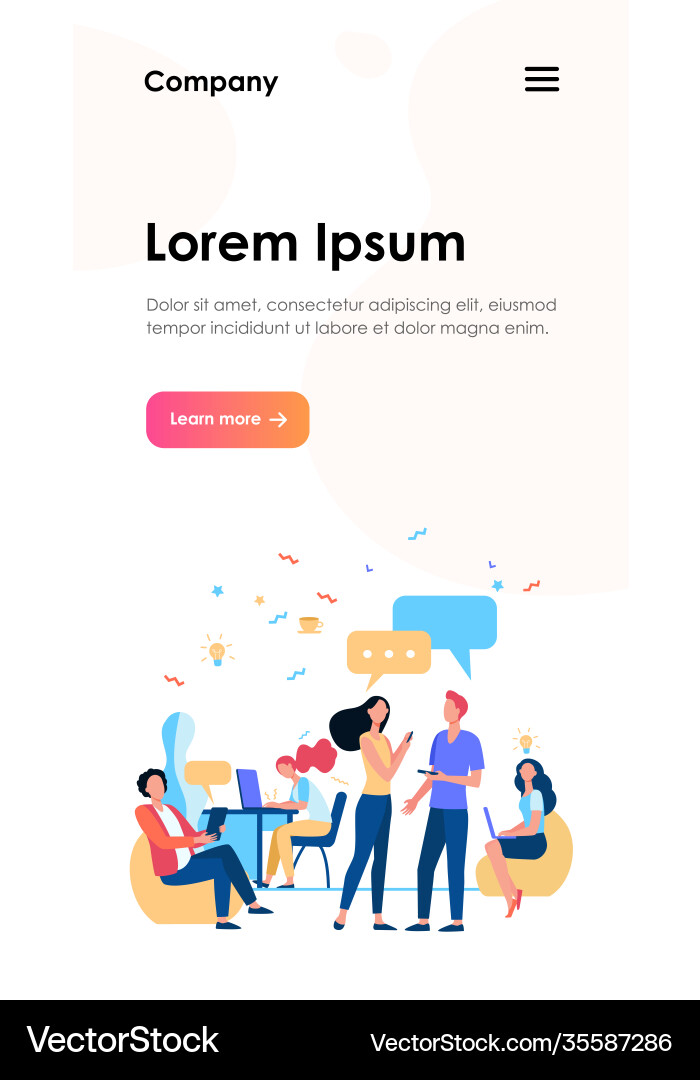 Hipster people talking and using computers Vector Image