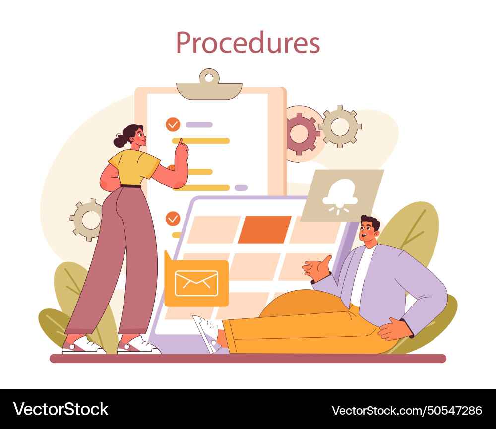 Operational workflow optimization concept Vector Image Operational workflow optimization concept Vector Image