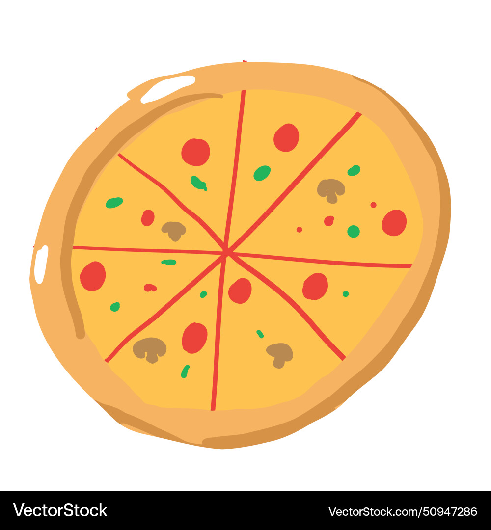Pizza italian food Royalty Free Vector Image - VectorStock