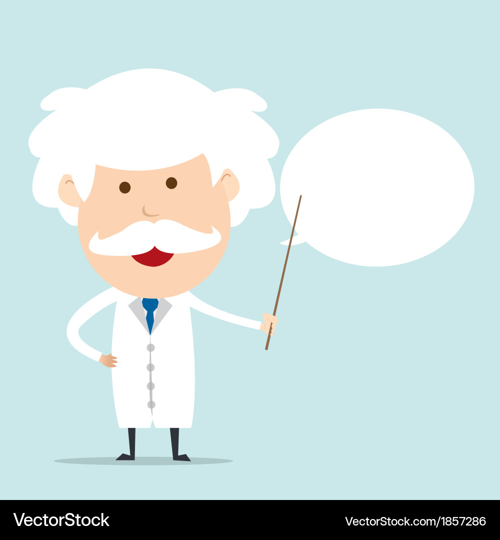 Professor and scientist Royalty Free Vector Image