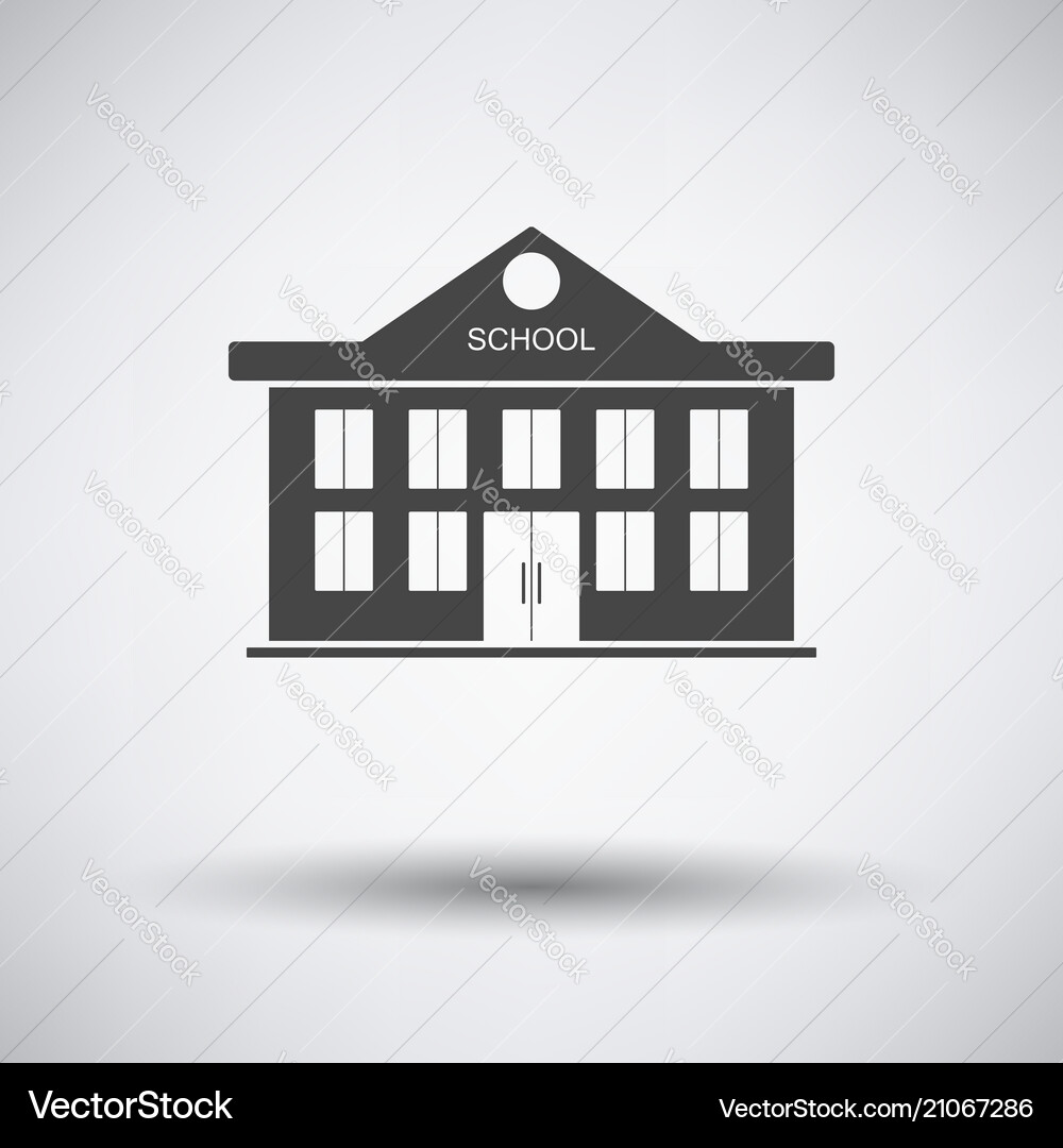 School building icon Royalty Free Vector Image