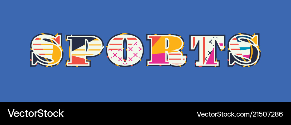 Sports concept word art Royalty Free Vector Image