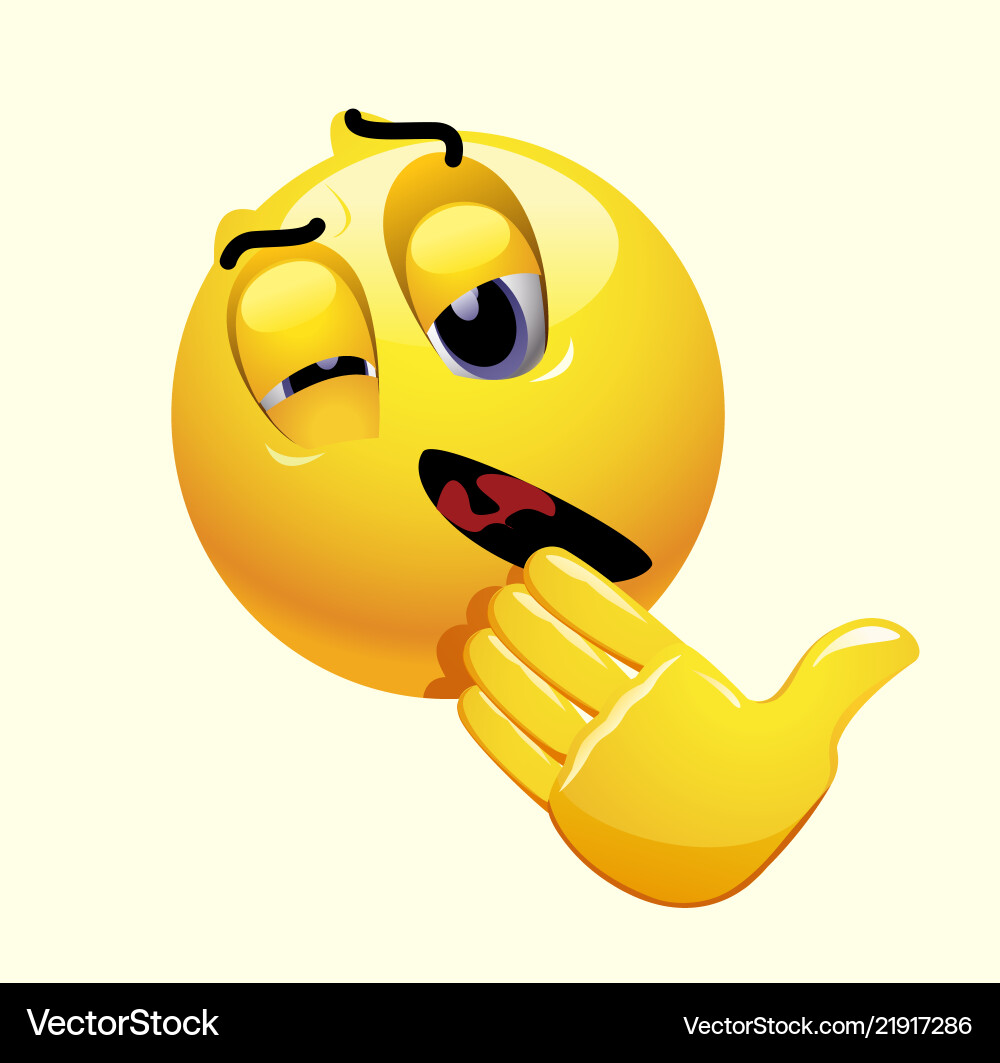 Tired smiley wants to sleep Royalty Free Vector Image