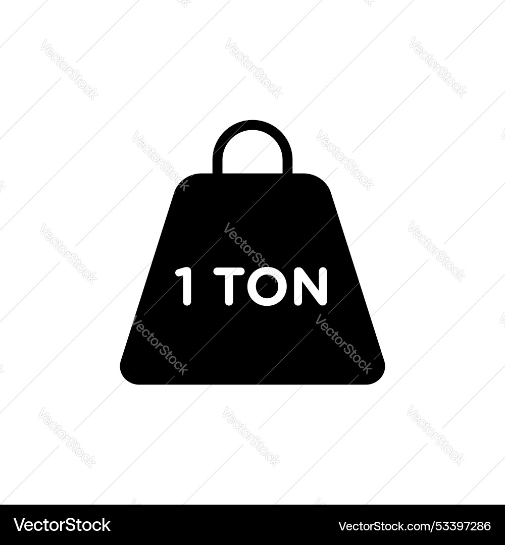 Tonne line icon isolated on white background Vector Image