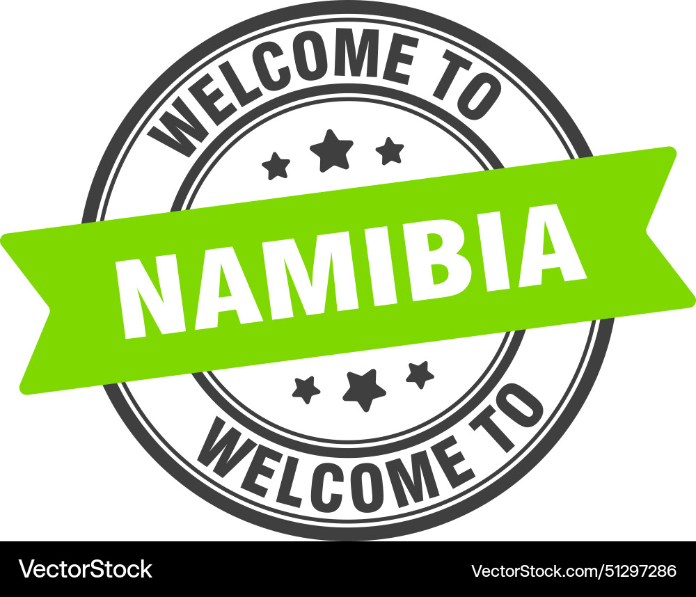 Welcome to namibia stamp round sign Royalty Free Vector