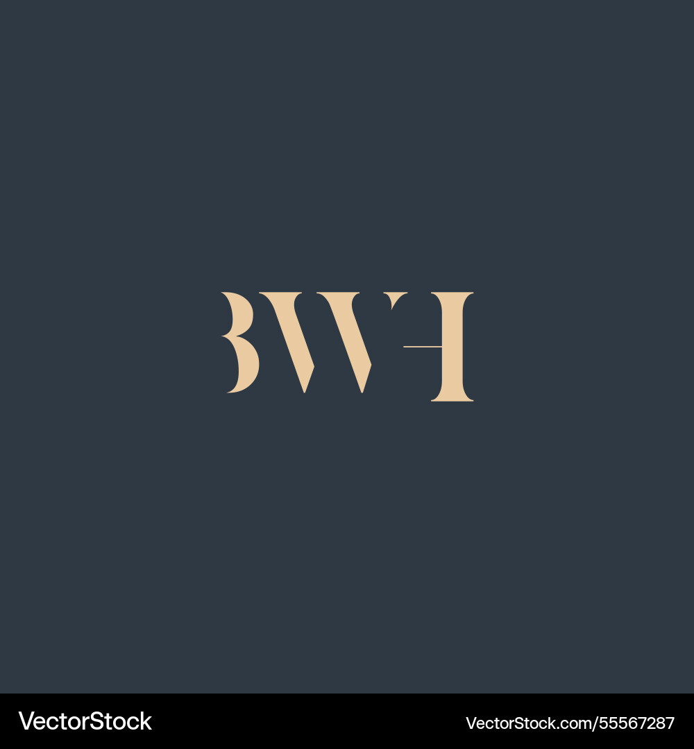 Bwh abstract letter logo Royalty Free Vector Image