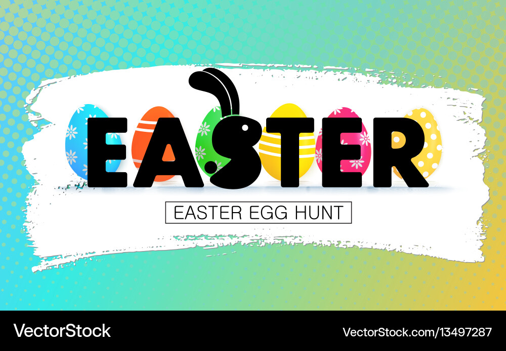 Easter Egg Hunt Banner Royalty Free Vector Image