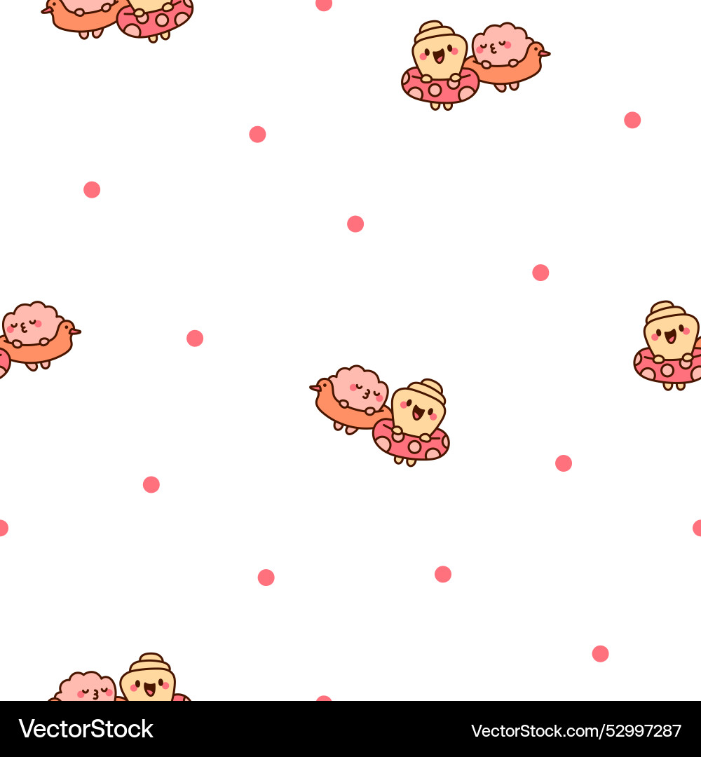 Funny couple seashell cartoon characters Vector Image