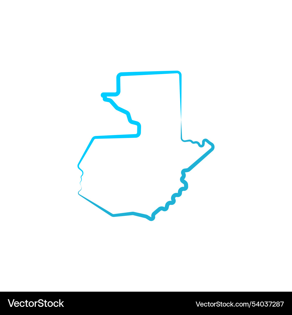 Guatemala country map line border icon Royalty Free Vector