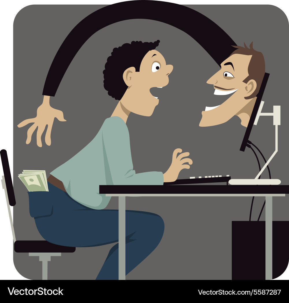 Internet scam Royalty Free Vector Image - VectorStock