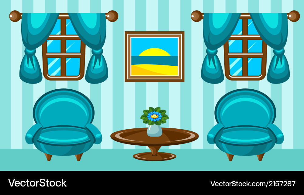 Living room Royalty Free Vector Image - VectorStock