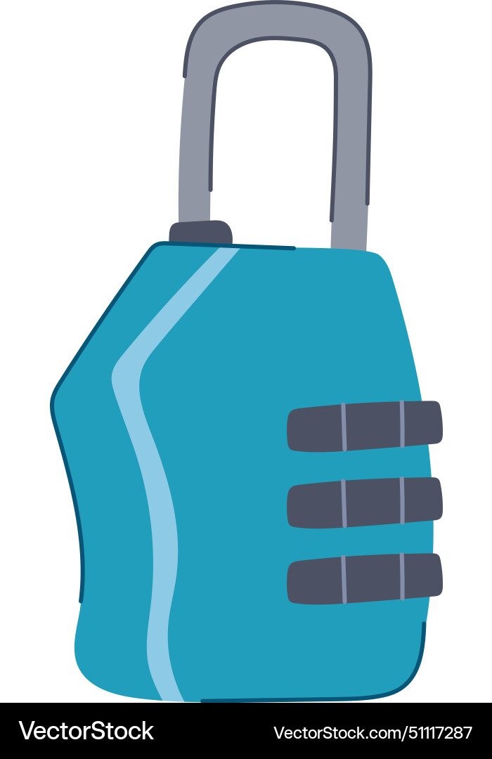 Luggage travel lock cartoon Royalty Free Vector Image