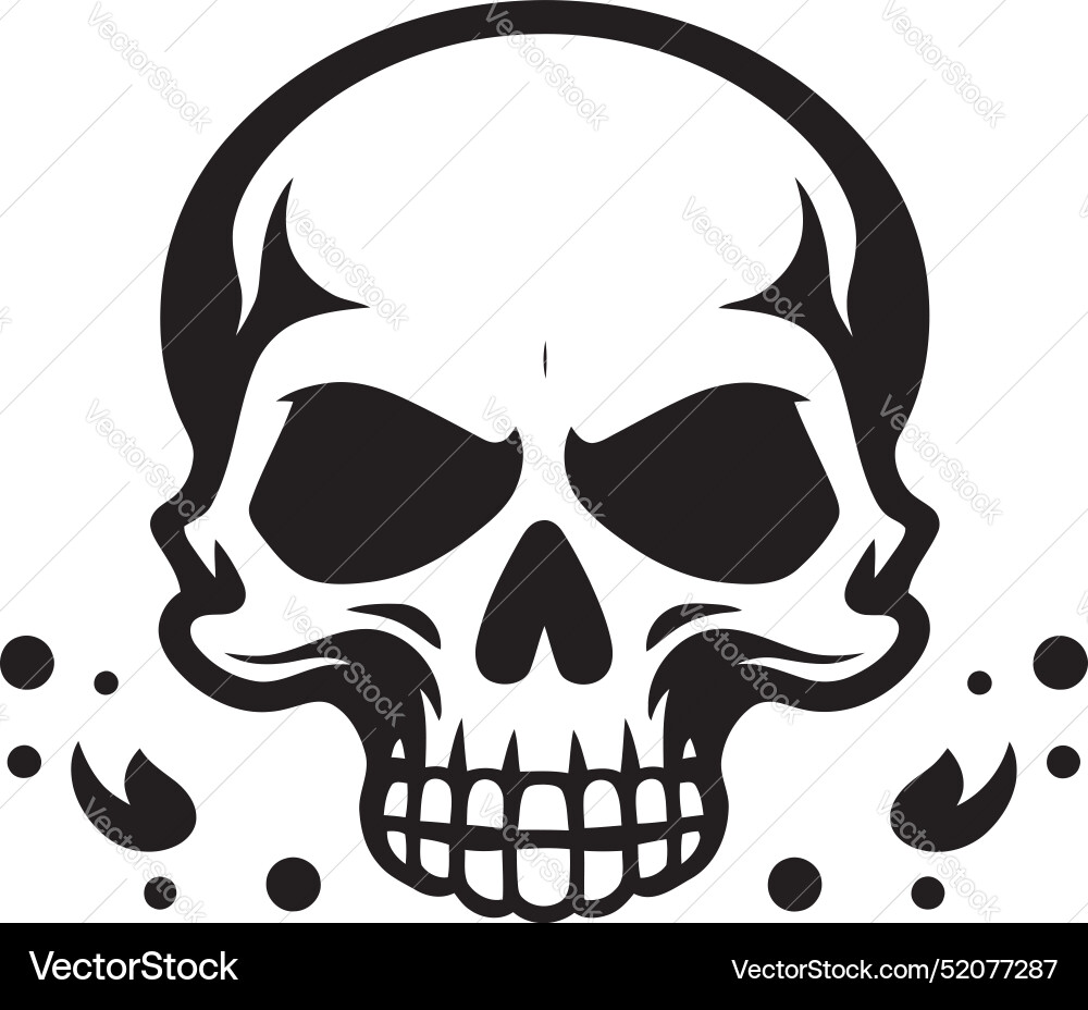 Poisonous portrait toxic skull logo design Vector Image