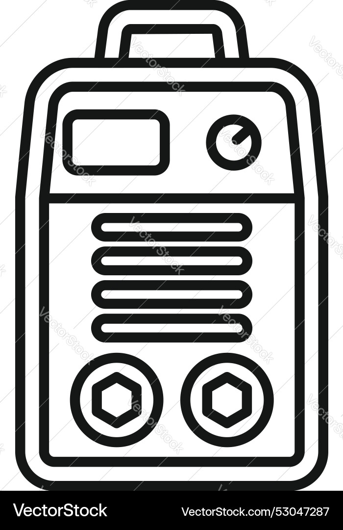 Portable welding machine showing control panel Vector Image