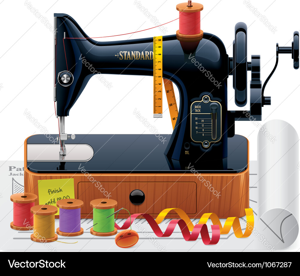 Retro tailoring icon Royalty Free Vector Image