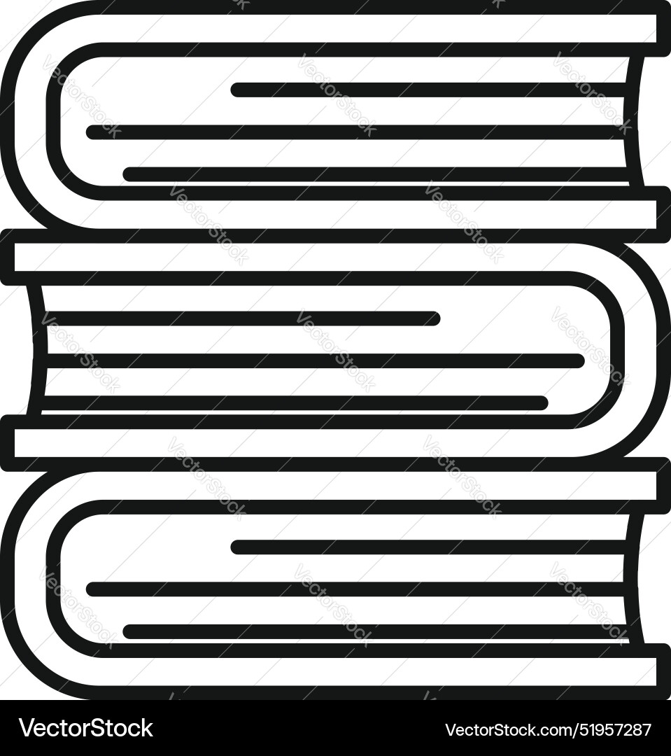Stack of three books is depicting education Vector Image