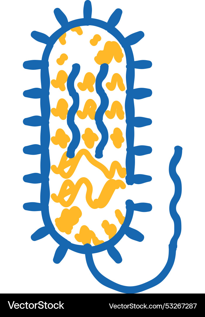 Vibrio cholerae icon doodle Royalty Free Vector Image