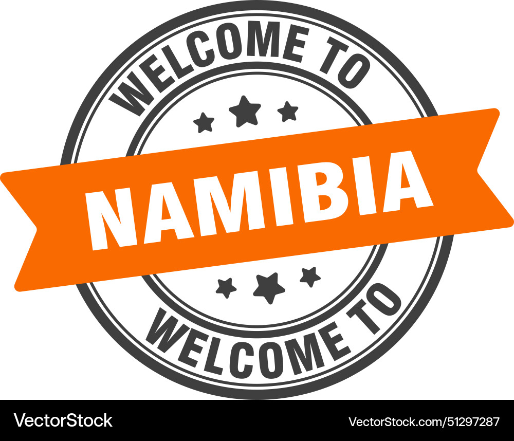 Welcome to namibia stamp round sign Royalty Free Vector