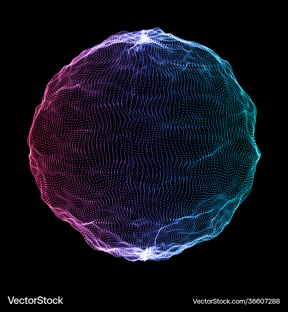 Abstract sphere particles Royalty Free Vector Image