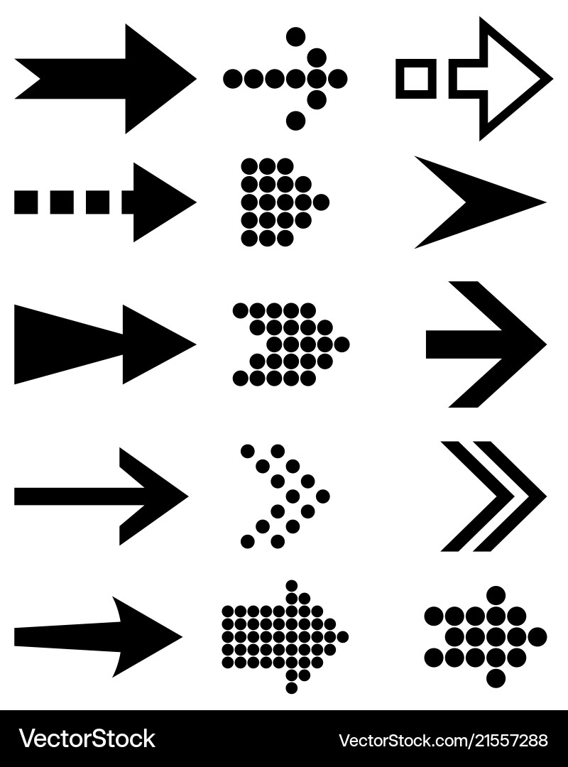 Arrow icon collection Royalty Free Vector Image