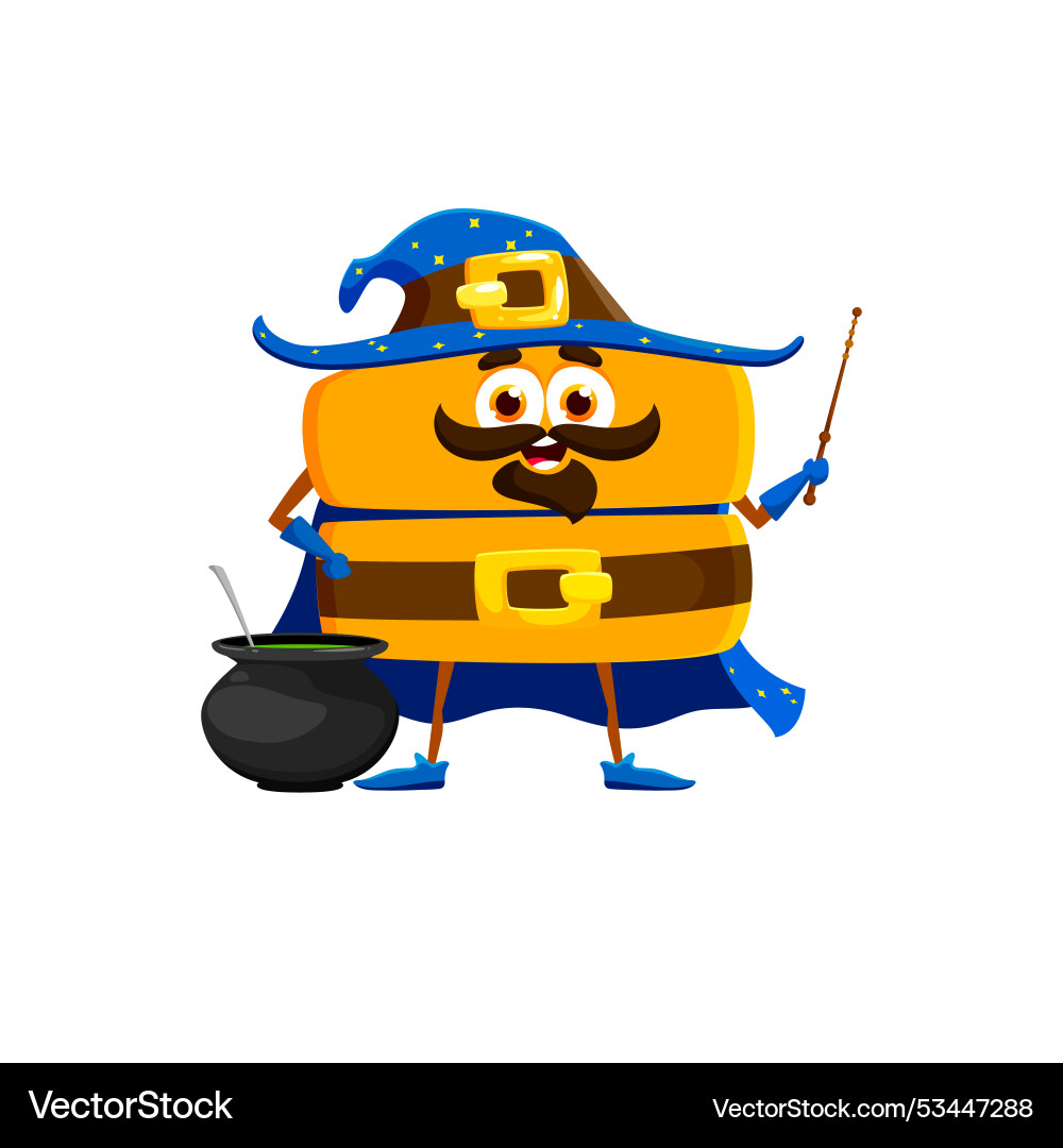 Cartoon halloween equals math sign number wizard Vector Image