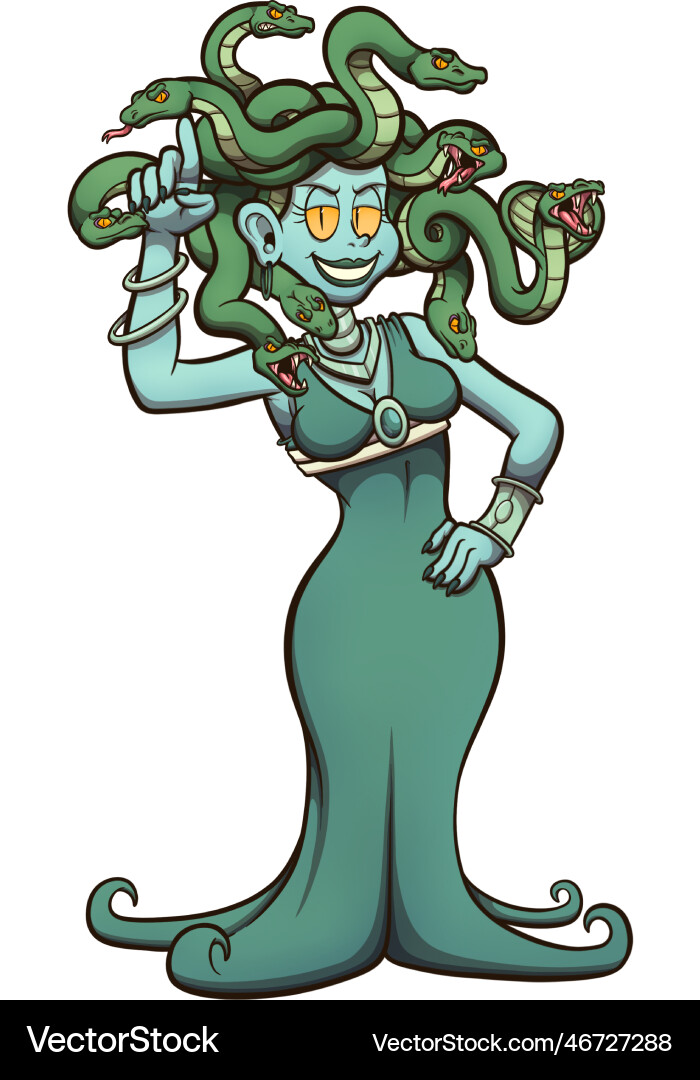 Cartoon medusa Royalty Free Vector Image - VectorStock